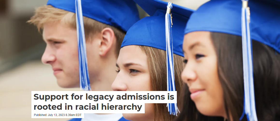 Support for legacy admissions is rooted in racial hierarchy | Life & News