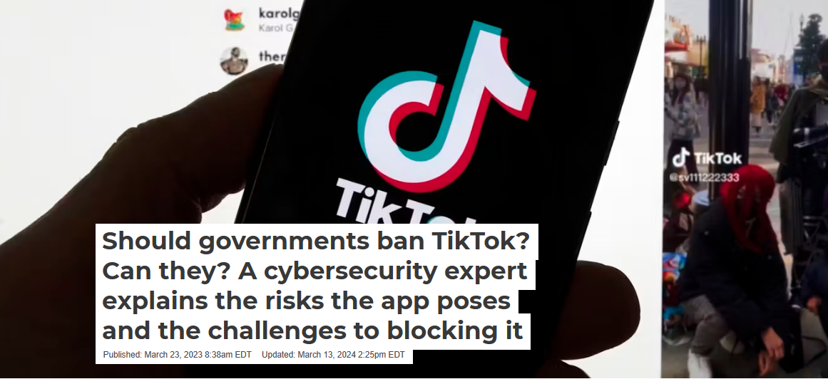 Should governments ban TikTok? Can they? A cybersecurity expert ...