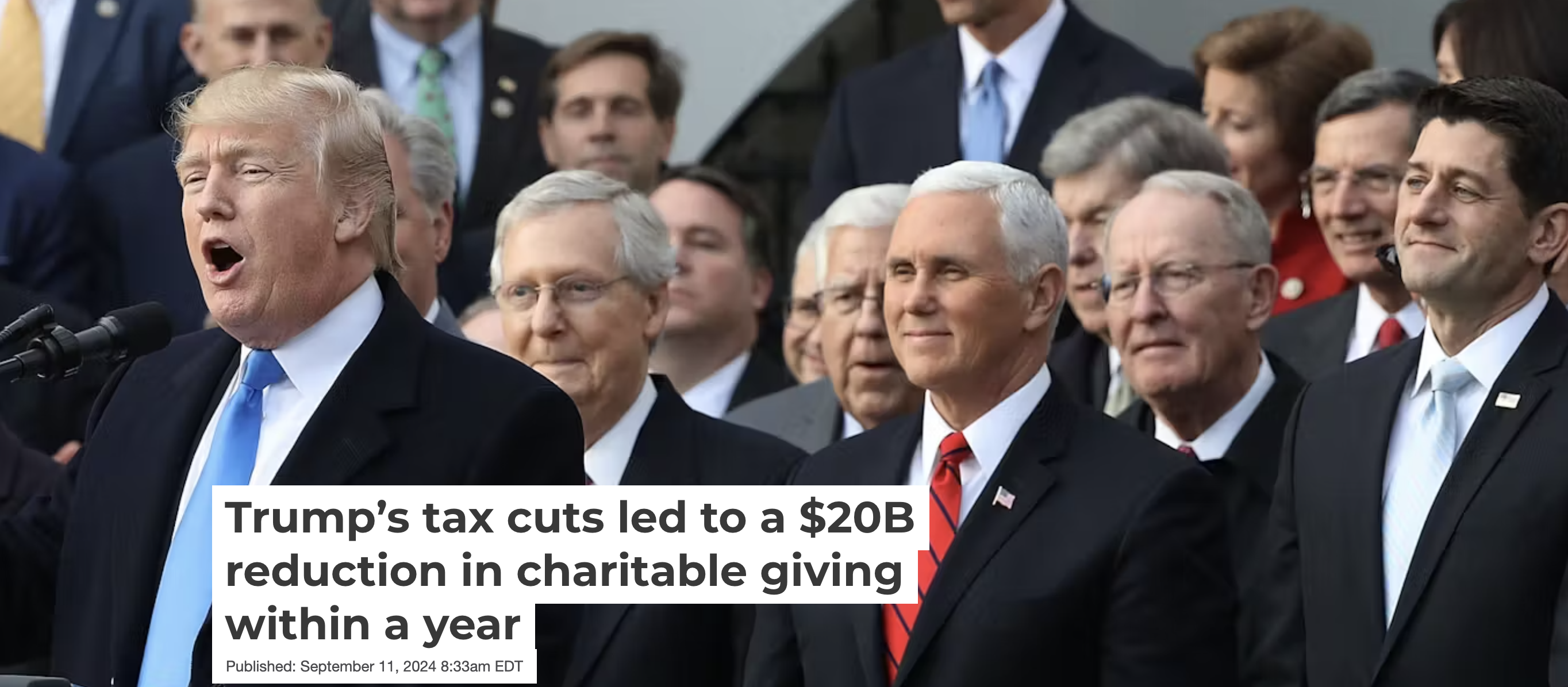 Trump’s tax cuts led to a $20B reduction in charitable giving within a ...