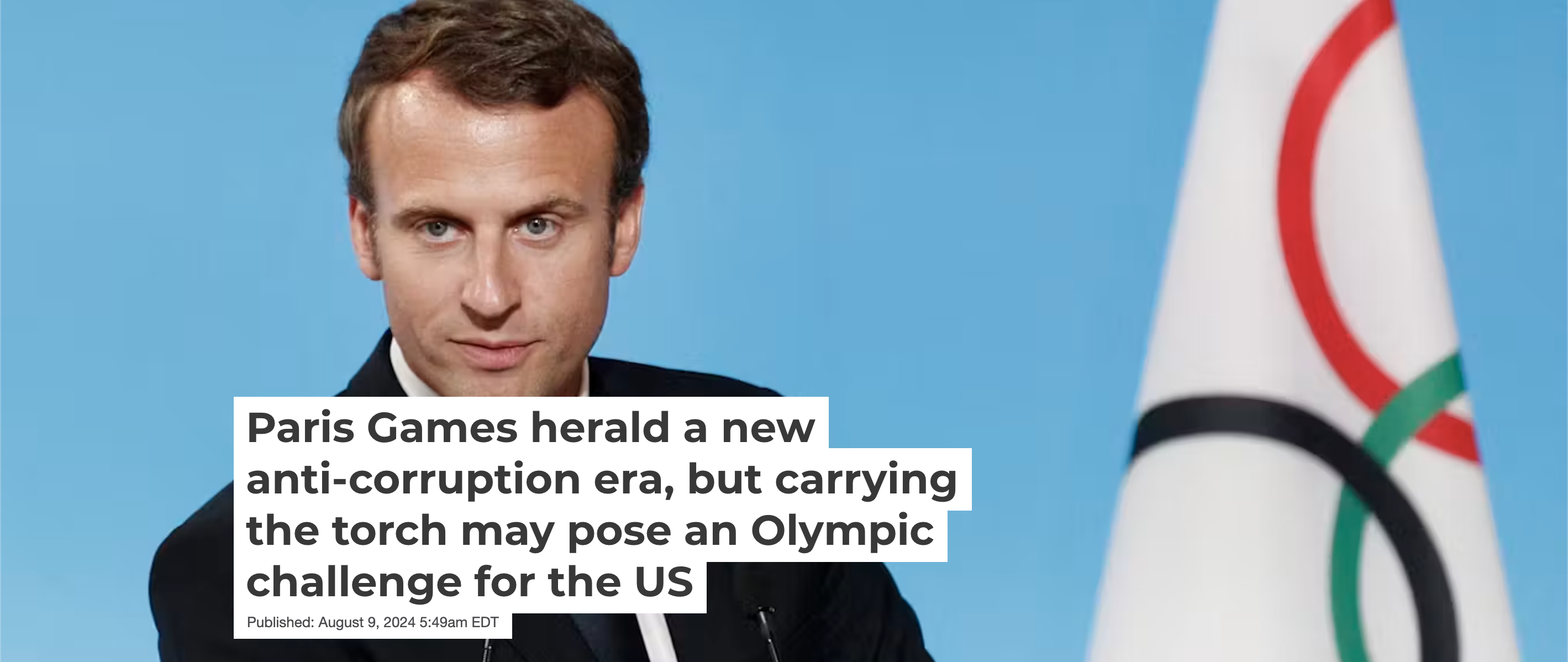 Paris Games herald a new anti-corruption era, but carrying the torch ...