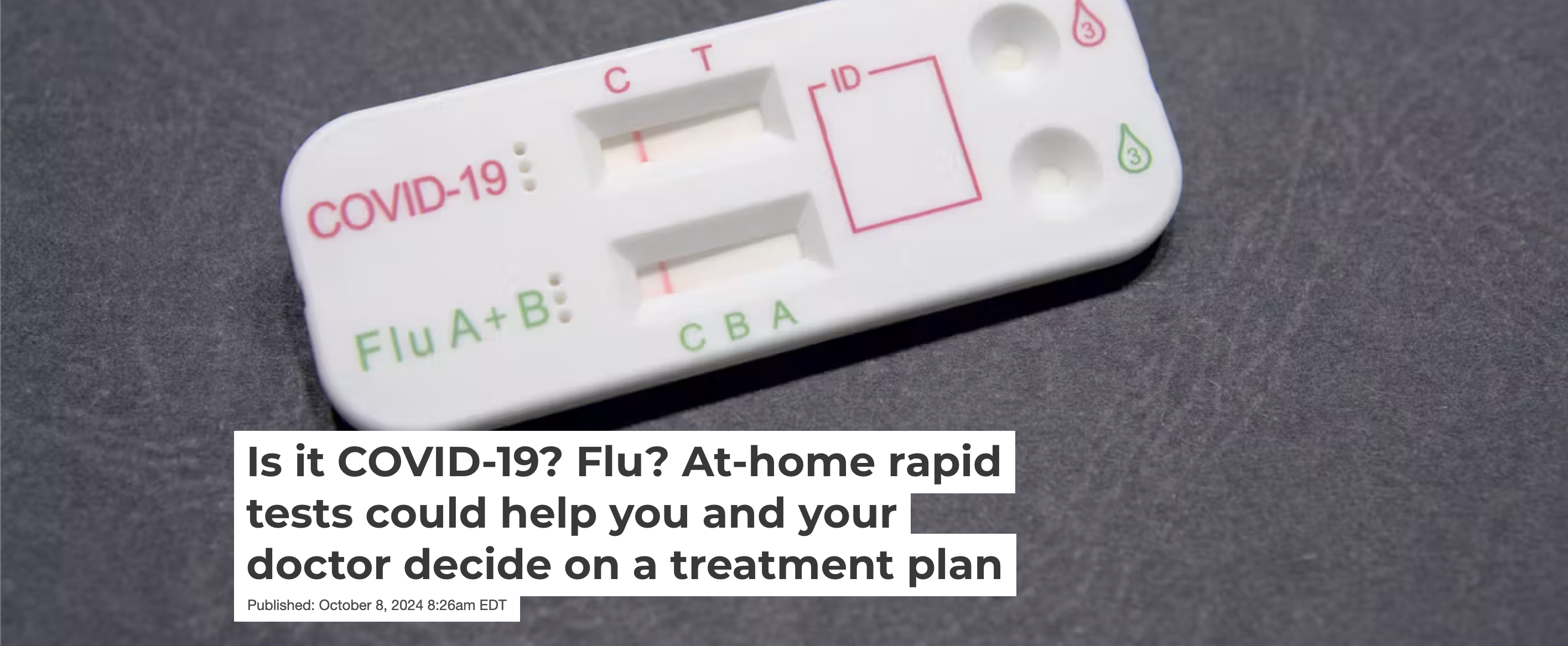 Is it COVID-19? Flu? At-home rapid tests could help you and your doctor ...