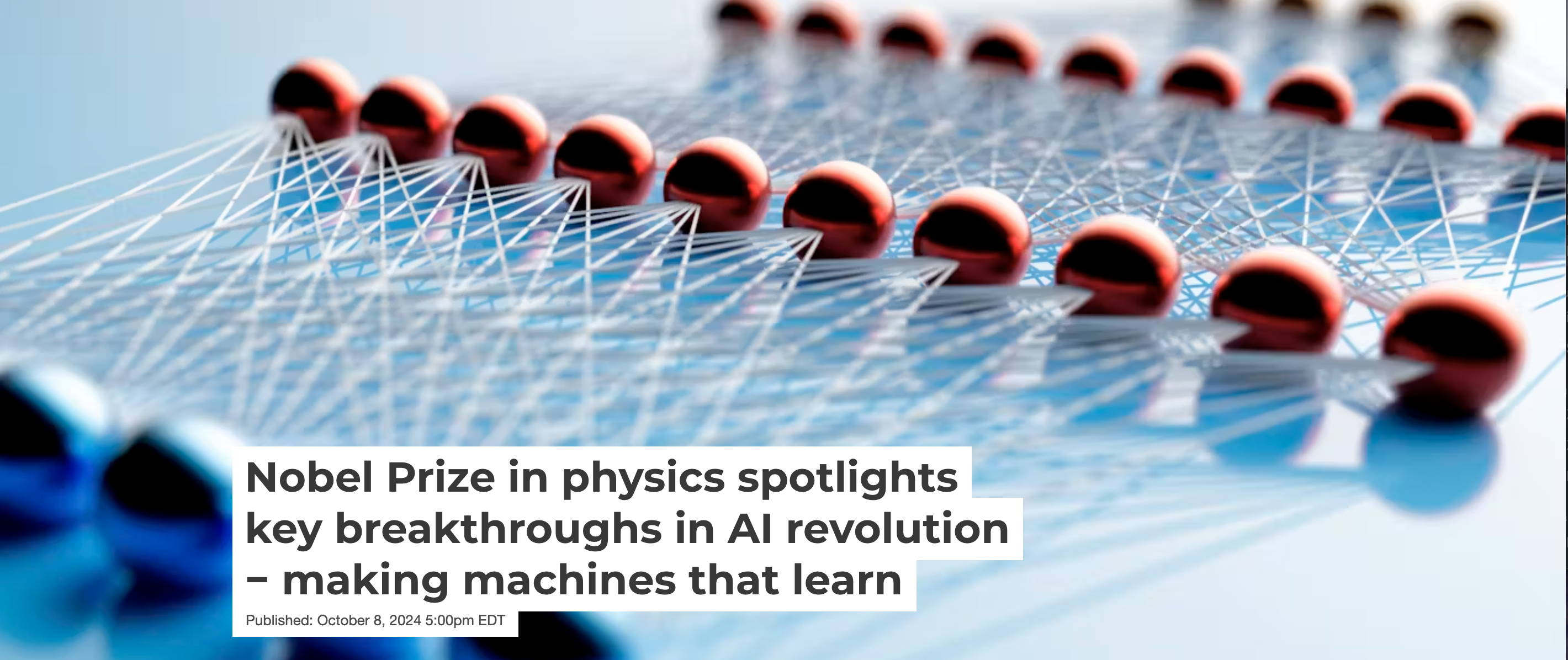 Nobel Prize in physics spotlights key breakthroughs in AI revolution − ...