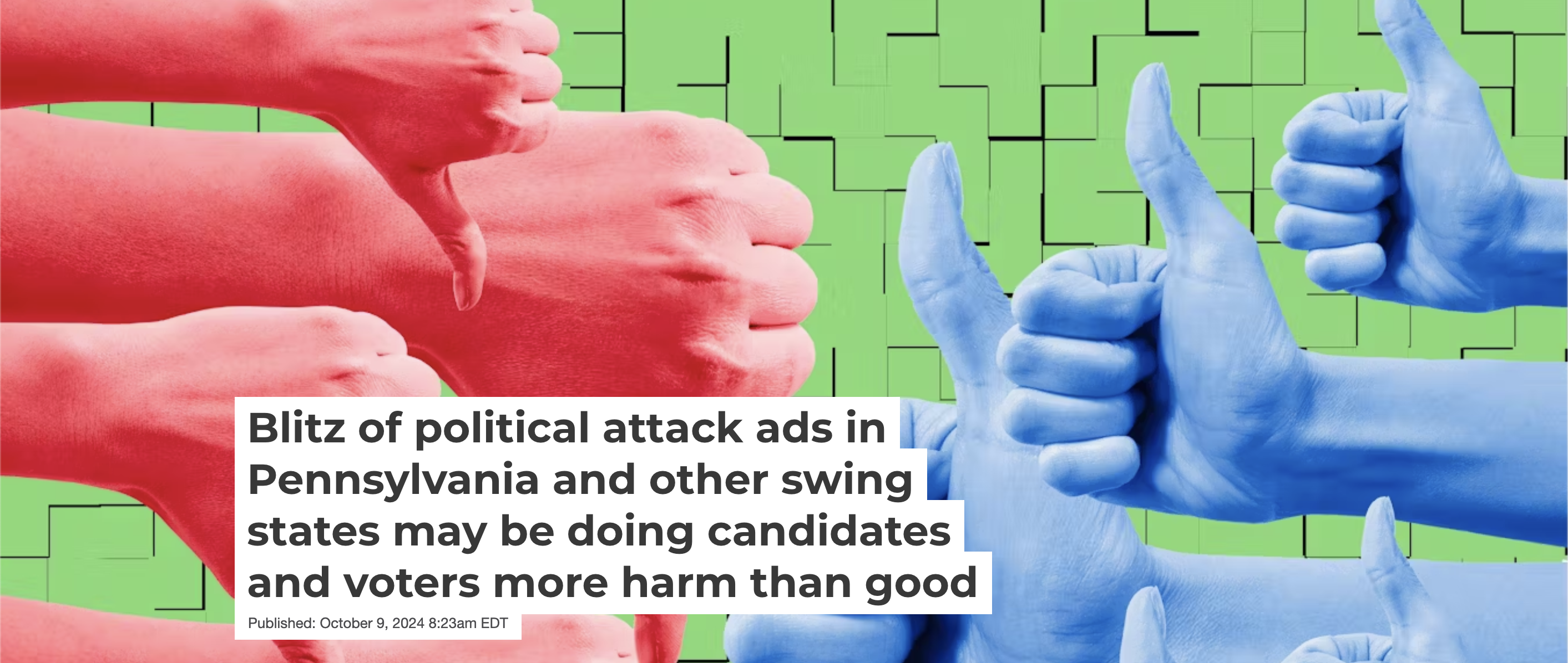 Blitz of political attack ads in Pennsylvania and other swing states ...