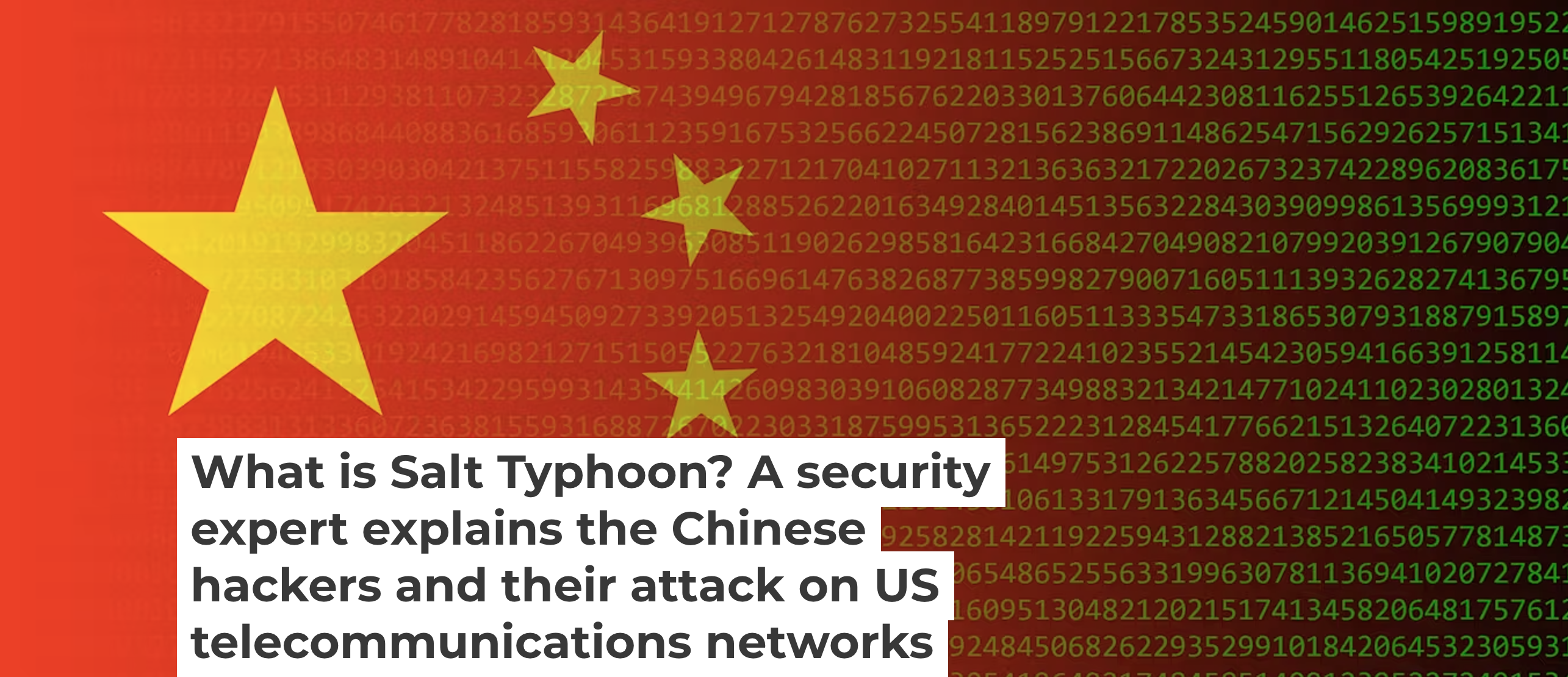 What is Salt Typhoon? A security expert explains the Chinese hackers ...
