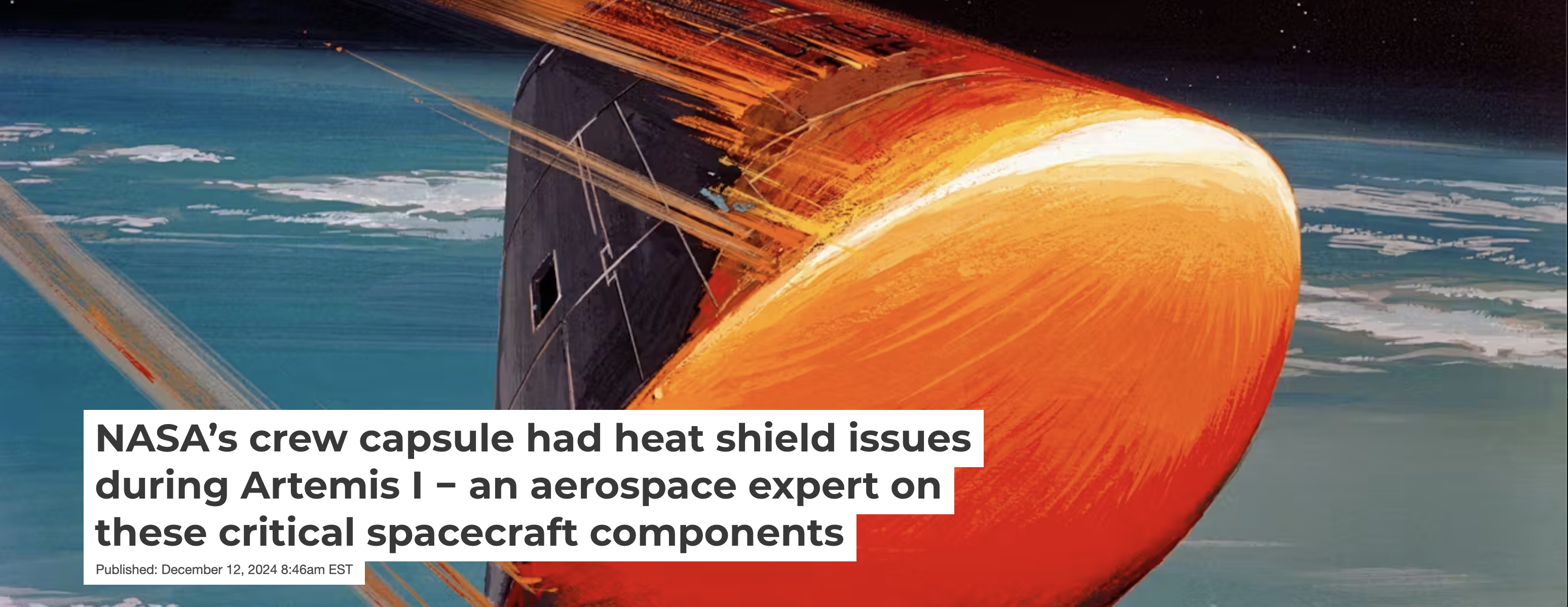 NASA’s crew capsule had heat shield issues during Artemis I − an ...
