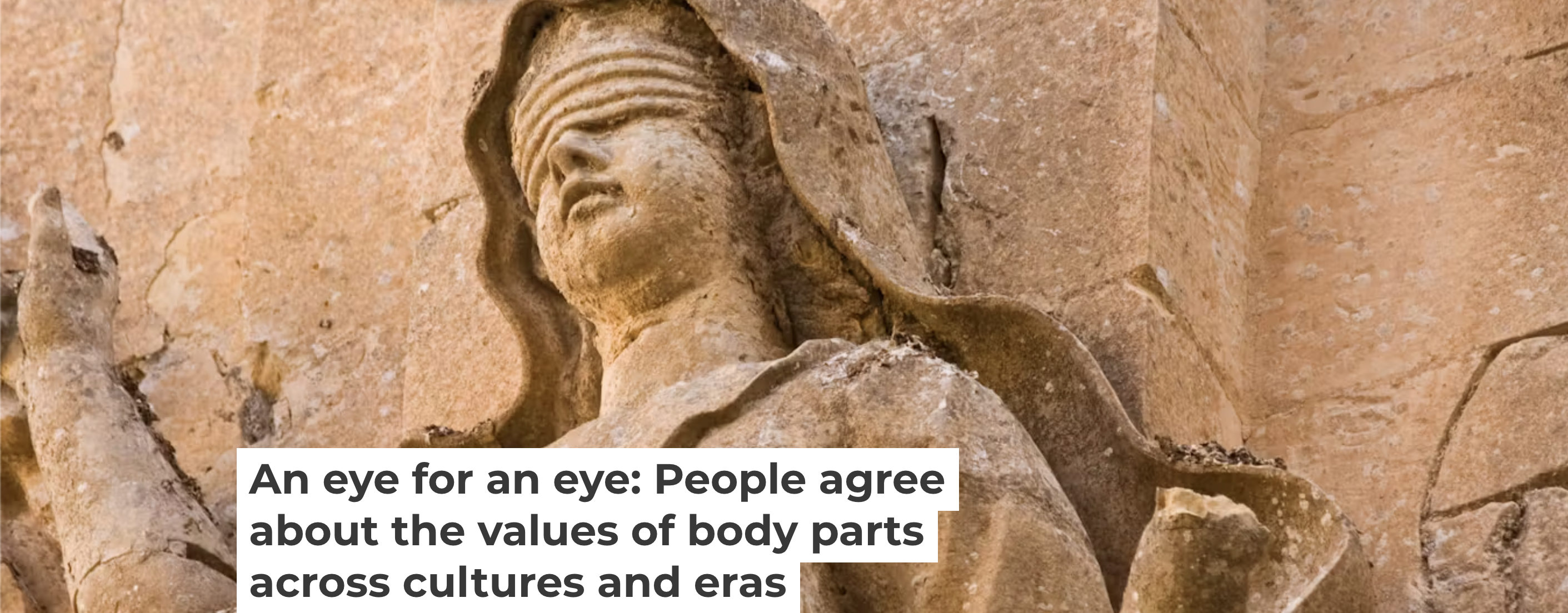An eye for an eye: People agree about the values of body parts across ...