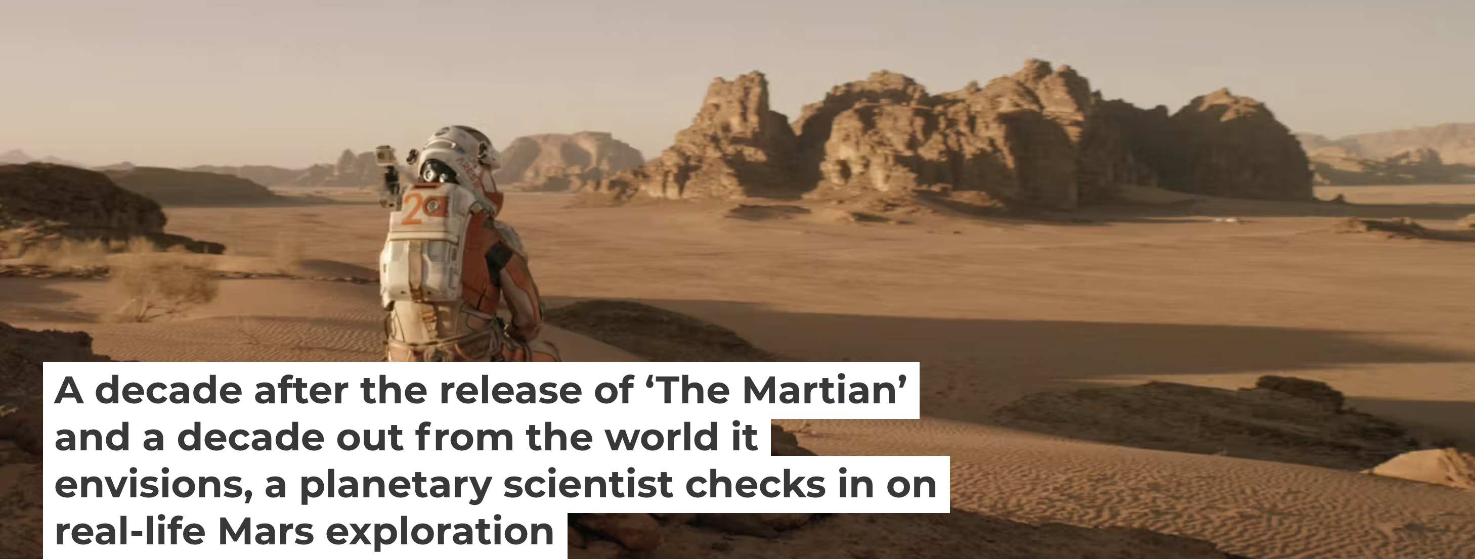 A decade after the release of ‘The Martian’ and a decade out from the ...